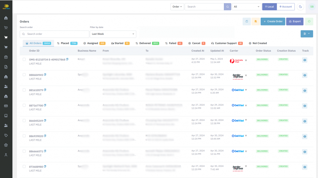 Multicarrier Shipping - OneTraker